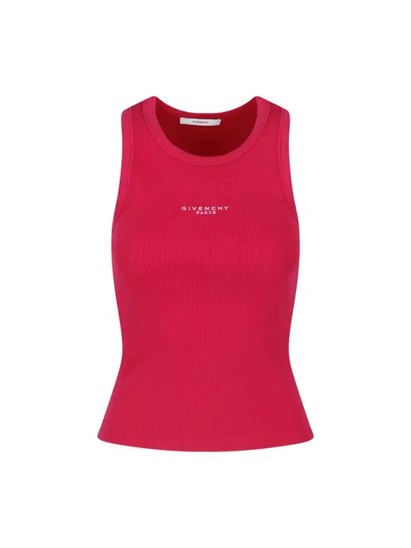 Givenchy Ribbed Cotton-blend Tank Top - Pink