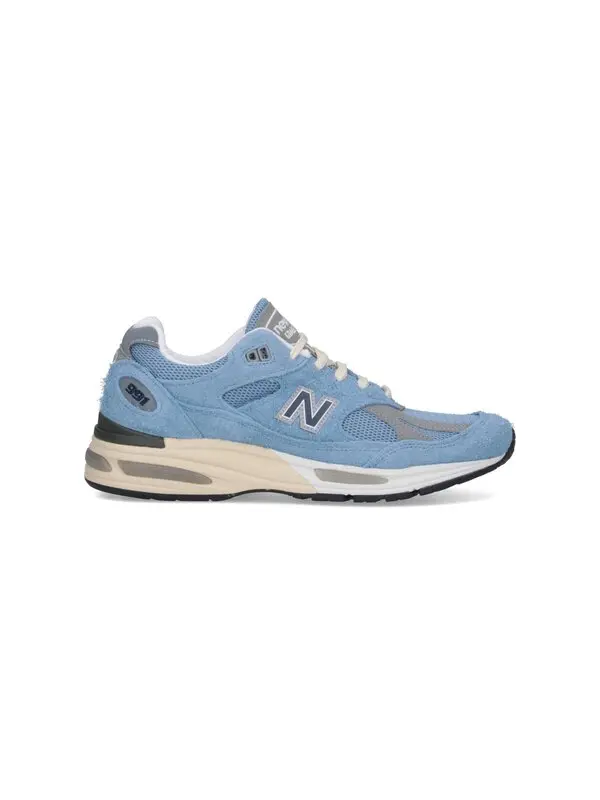 NEW BALANCE Vintage Suede & Mesh Sneakers - Blue