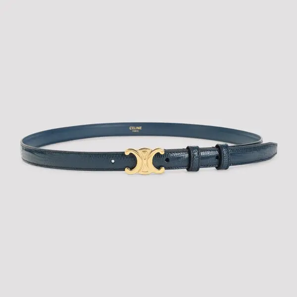 Celine Triomphe Lizard Leather Belt