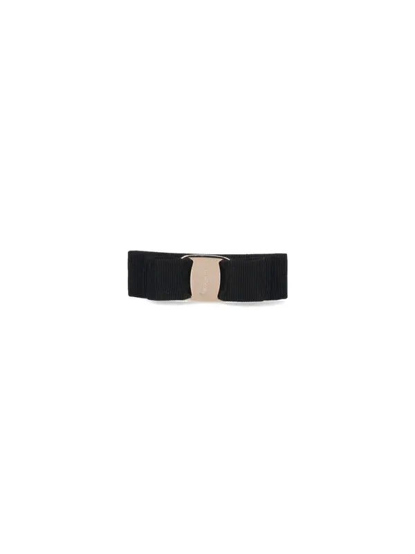 FERRAGAMO Braided Charm Bracelet With Brass Hardware - Black