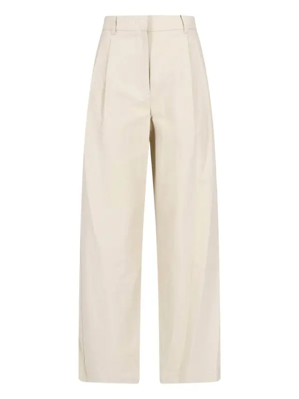 DUNST Everyday Tapered Trousers - Beige