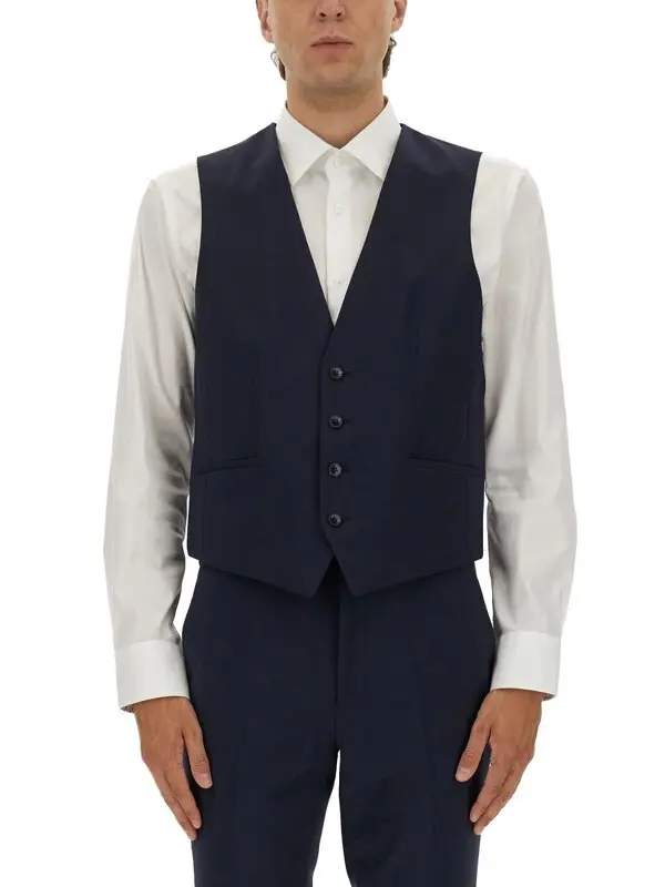 Hugo Slim Fit Wool Blend Vest