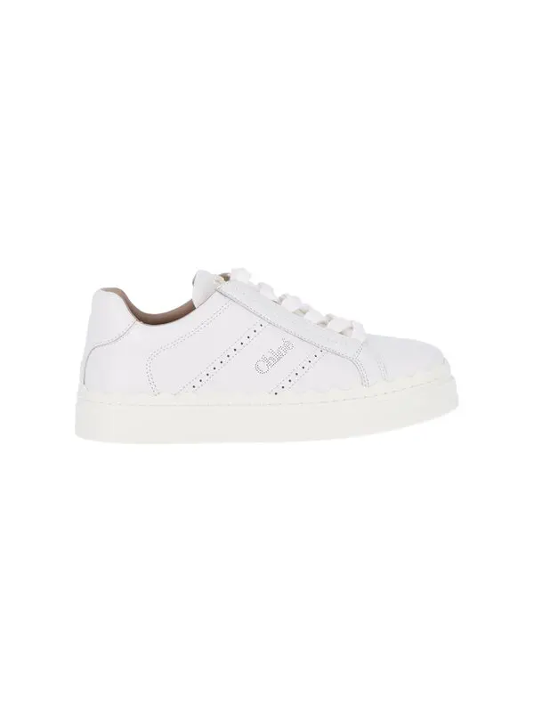 Chloé Leather & Cotton High-top Sneakers