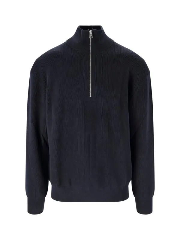 Closed Half-zip Cashmere Blend Sweatshirt - Blue