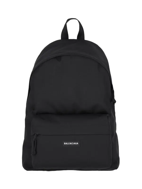 Balenciaga Logo Patch Backpack - Black