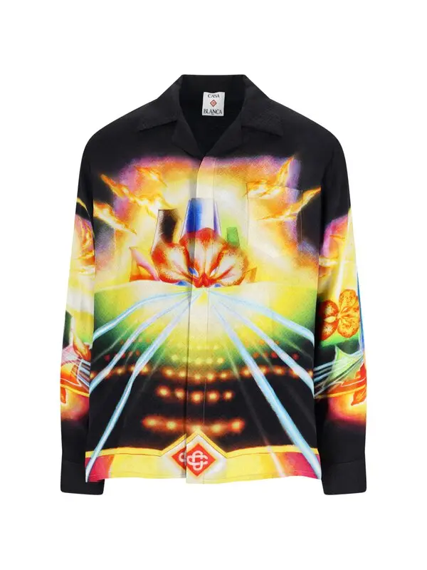 Casablanca Skyline 100% Silk Shirt For - Multicolour
