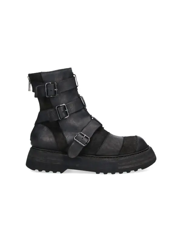 Guidi Buckled Combat High Top Boots