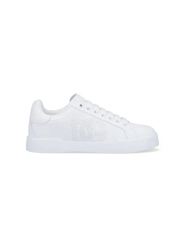 Dolce & Gabbana Calf Leather Sneakers - White