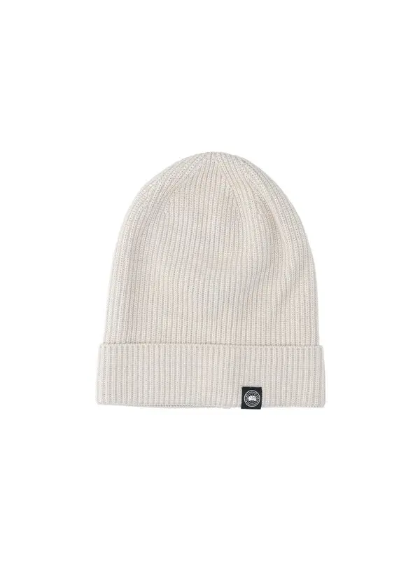 Canada Goose Ribbed Knit Beanie - White