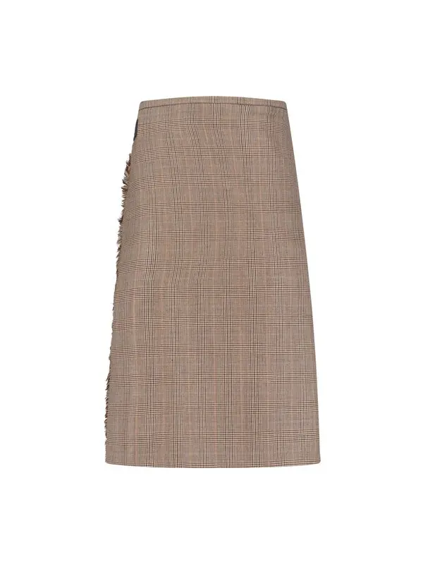 Phoebe Philo Plaid Midi Skirt