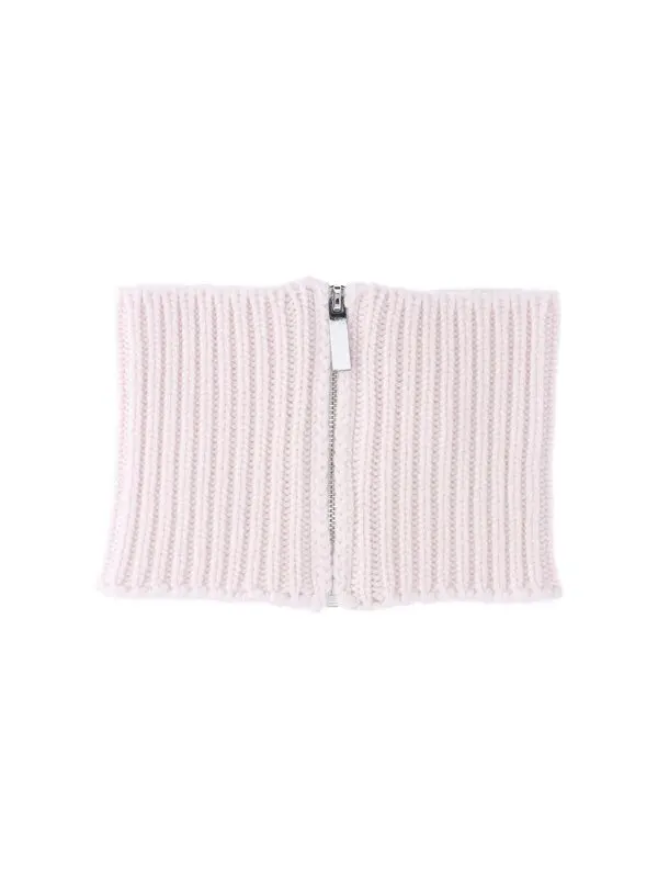 SA SU PHI Ribbed Knit Zip-front Tube Top - Pink