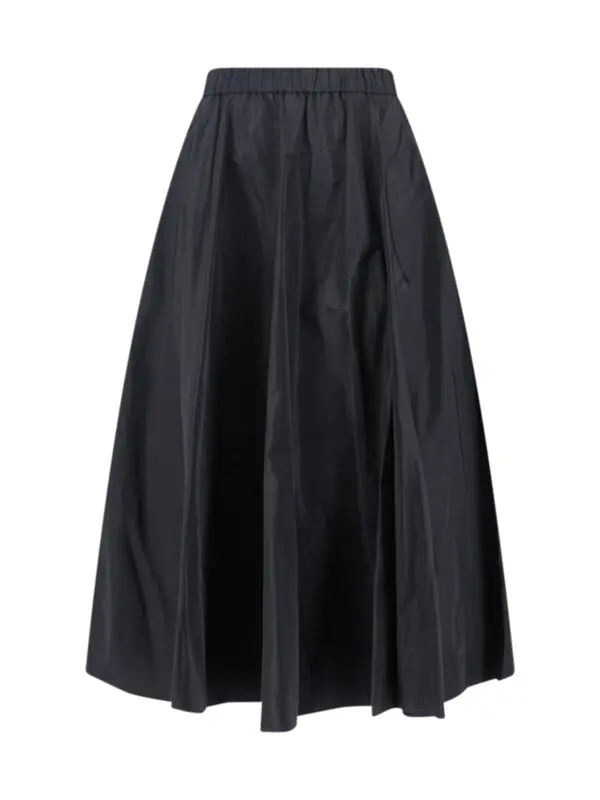 Aspesi Pleated A-line Midi Skirt