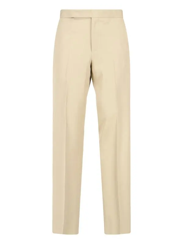 LARDINI Lightweight Tailored Trousers In Viscose-silk Blend