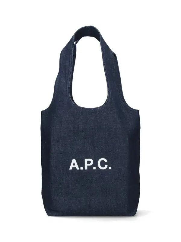 A.p.c. 100% Cotton Tote Bag - Blue
