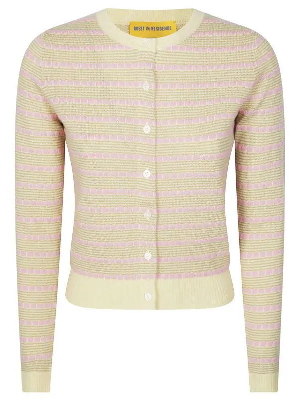 Guest In Residence Pebble Stripe Jane Cardigan - Beige