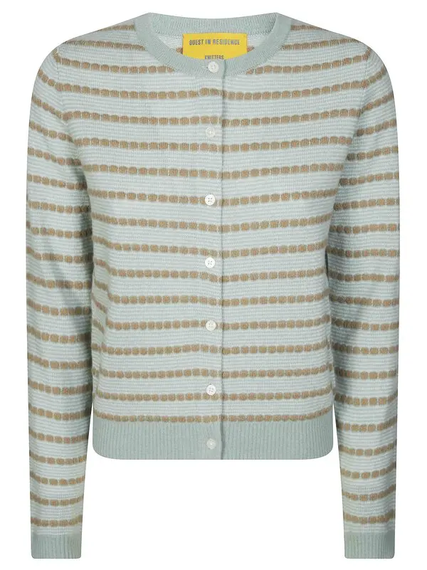 Guest In Residence Pebble Stripe Jane Cardigan - Verde