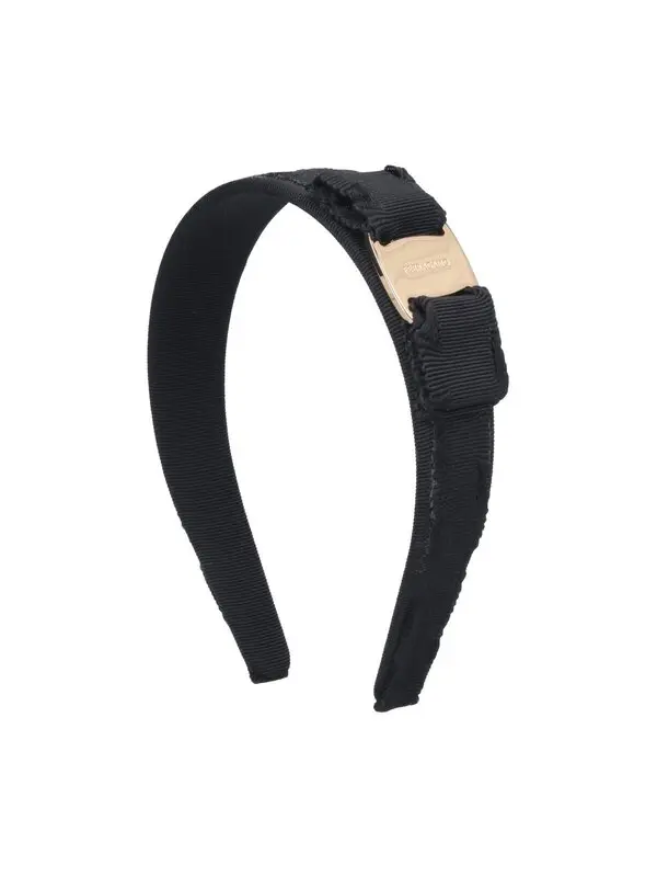 FERRAGAMO Embellished Cotton-blend Bracelet With Brass Accents - Black