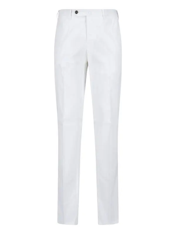PT TORINO Lyocell-blend Tailored Trousers - White