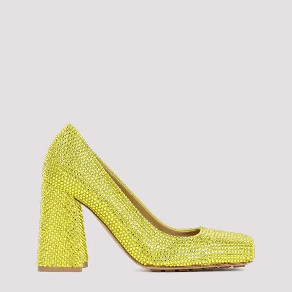 Bottega Veneta Embellished Suede Pumps With 10cm Heel - Green