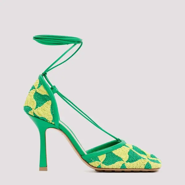 Bottega Veneta Stretch Sandals With 9 Cm Heel - Green
