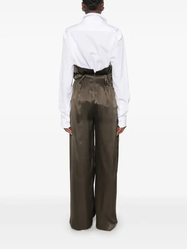 Khaite Kira Silk Trousers - Green