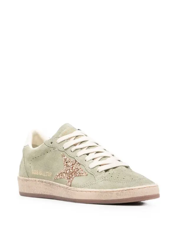GOLDEN GOOSE Ball Star Suede Glitter Sneakers