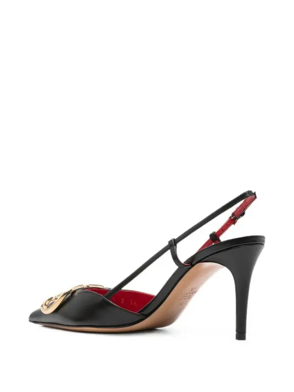 Valentino Garavani Vlogo Signature Slingback Pumps - Black