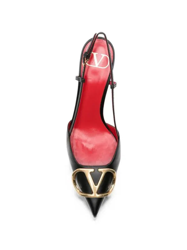 Valentino Garavani Vlogo Signature Slingback Pumps - Black