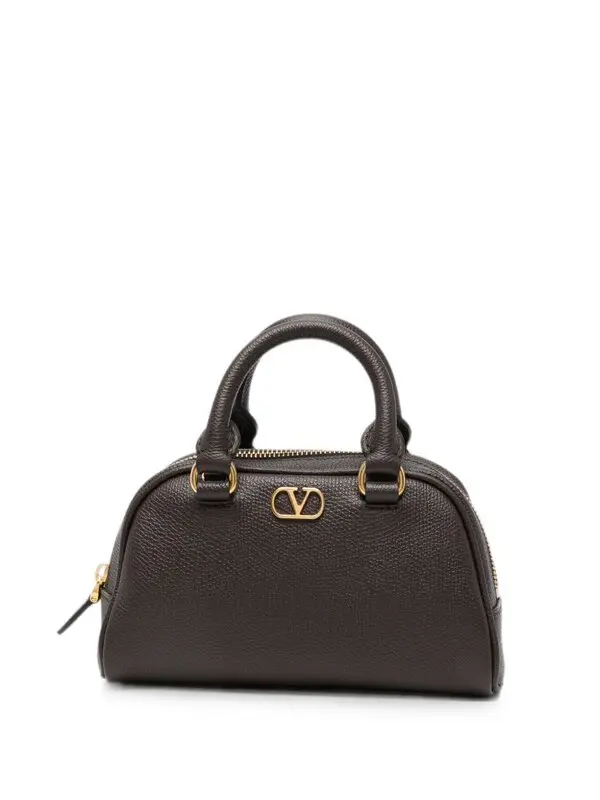 Valentino Garavani Vlogo Signature Leather Mini Bag - Brown