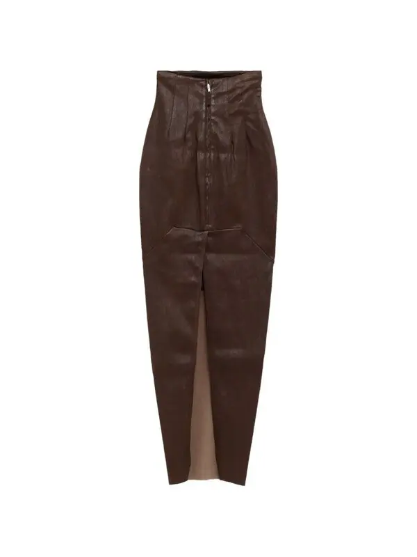 Rick Owens Leather Skirt