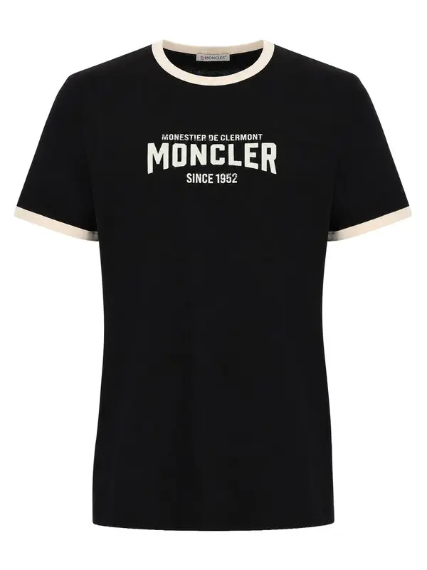 Moncler Cotton T-shirt With Logo - Black