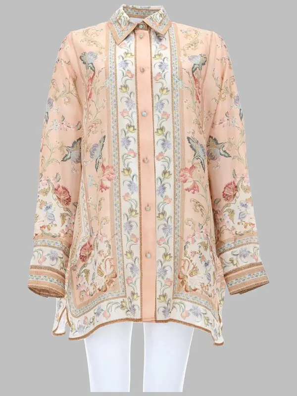 Zimmermann Roselight" Printed Silk Shirt