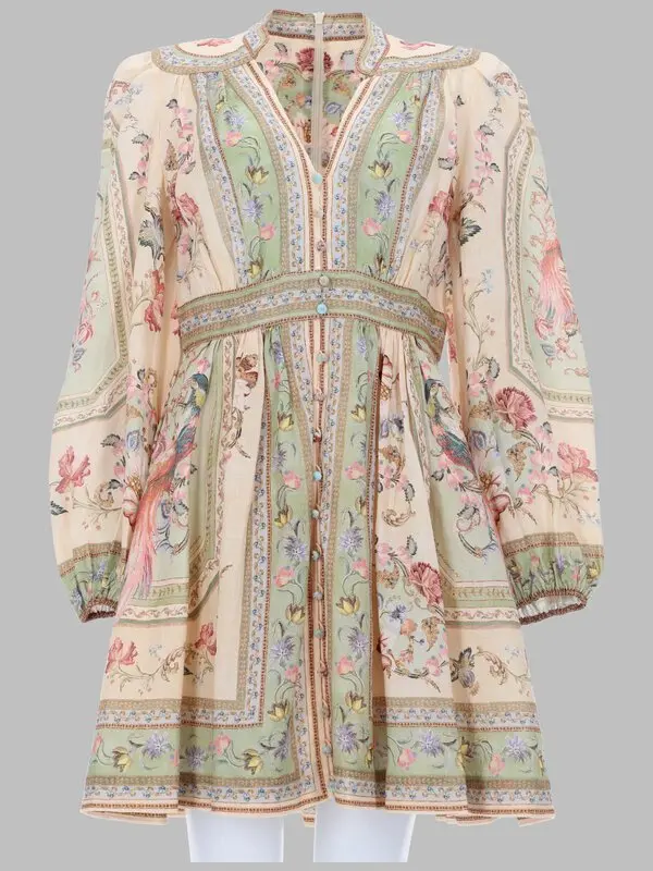 Zimmermann Mini Abito Scollato "roselight