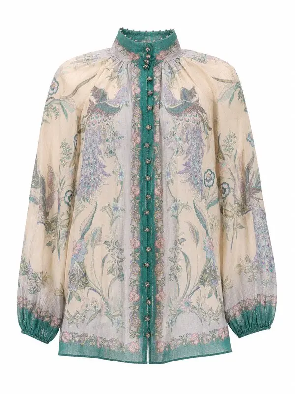 Zimmermann Indra" Ruffled Blouse - Multicolour