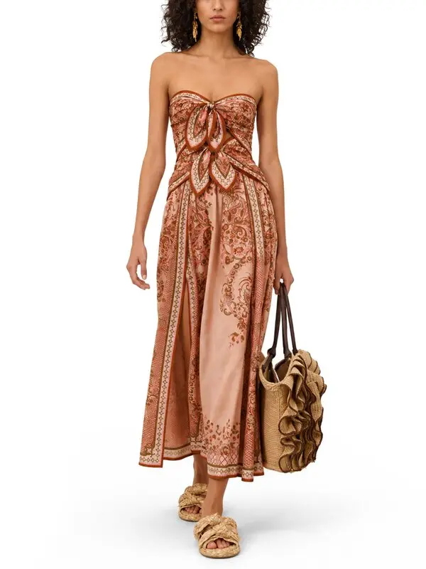 Zimmermann Aster" Midi Dress - Pink