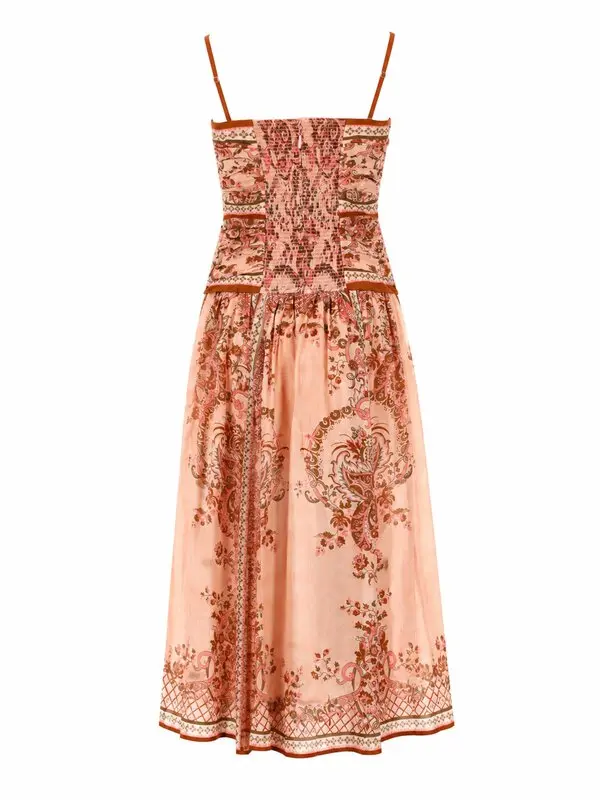 Zimmermann Aster" Midi Dress - Pink