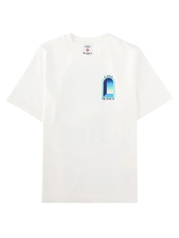 Casablanca T-shirt Con Stampa - White