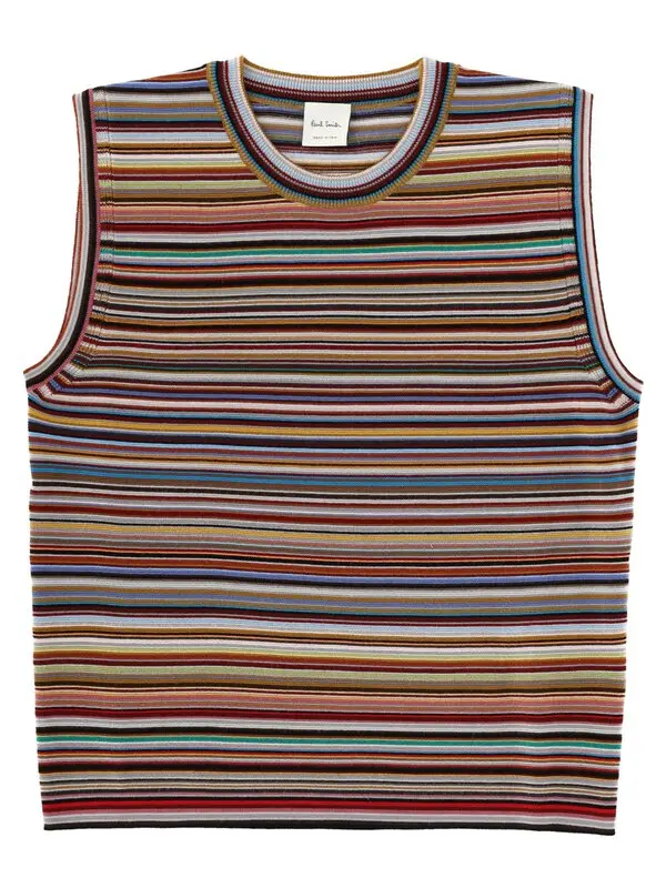 Paul Smith Maglia Smanicata "signature Stripe