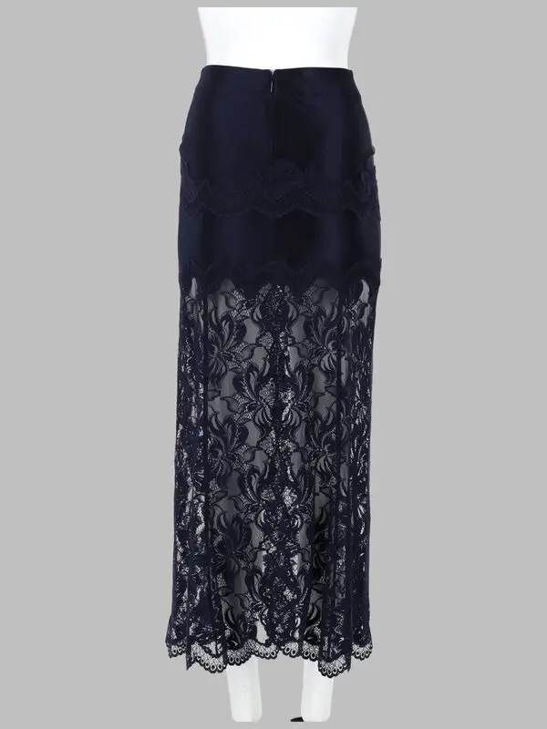 Rabanne Midi Skirt In Lace And Jersey
