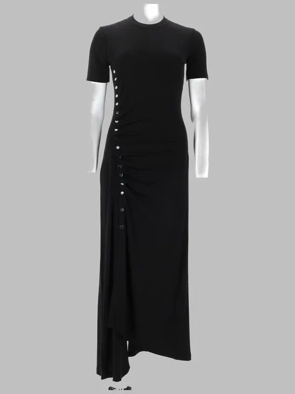 Rabanne Long Ruched Jersey Dress