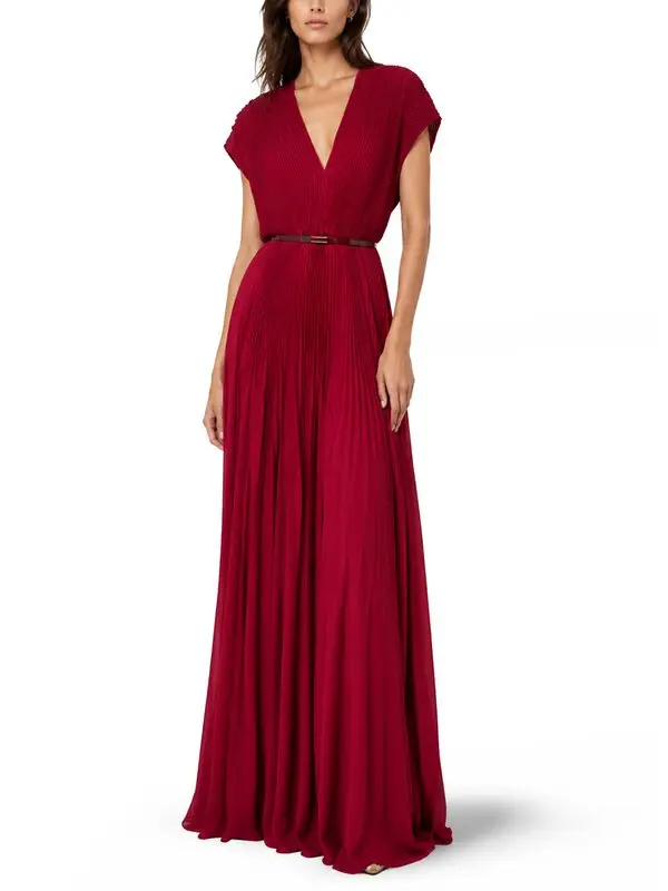 Max Mara Pleated Maxi Dress