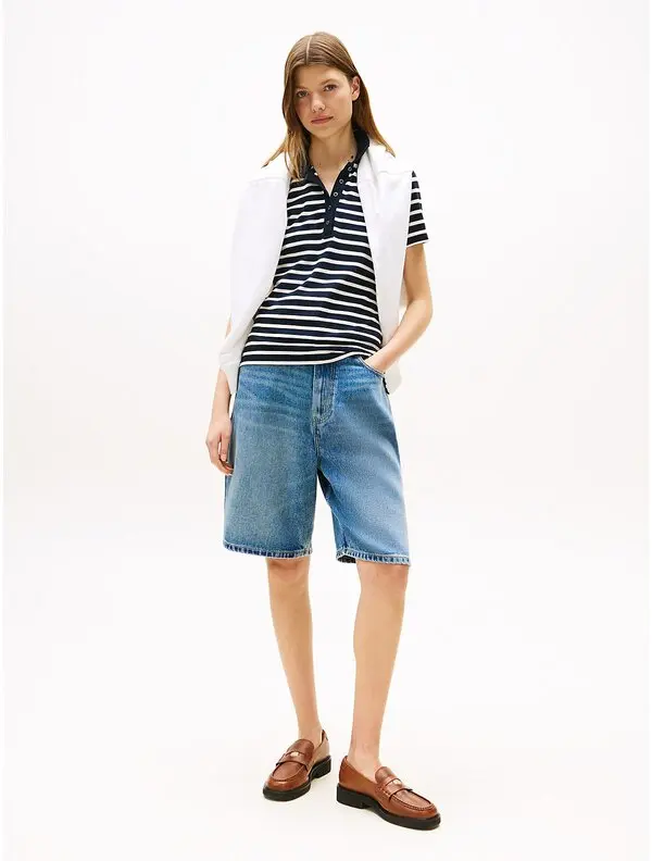 Tommy Hilfiger Slim Fit Stripe Stretch-cotton Polo