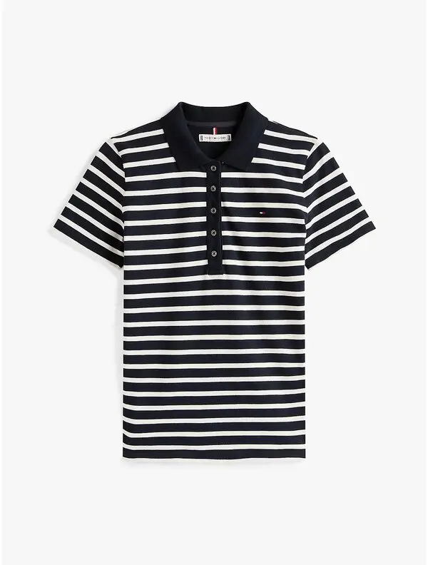 Tommy Hilfiger Slim Fit Stripe Stretch-cotton Polo