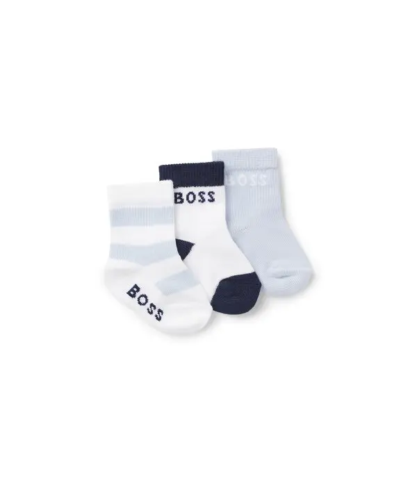 BOSS Three-pack Of Baby Socks With Logo Details