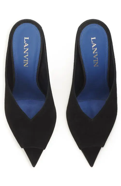 LANVIN Midnight Step Mule In Suede