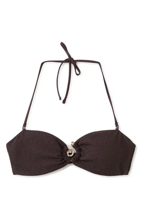 Mango Decorative Ring Bandeau Bikini Top