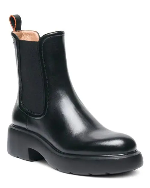 Santoni Leather Easy Ankle Boot