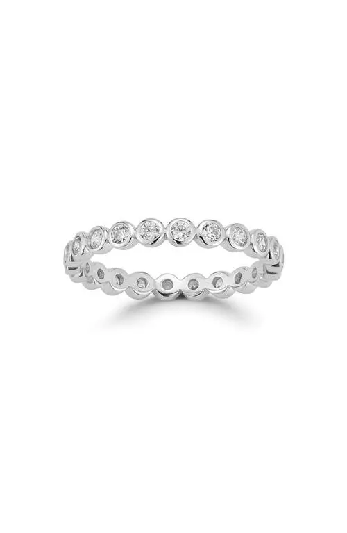 GLAZE JEWELRY Bezel Cubic Zirconia Stackable Eternity Band Ring