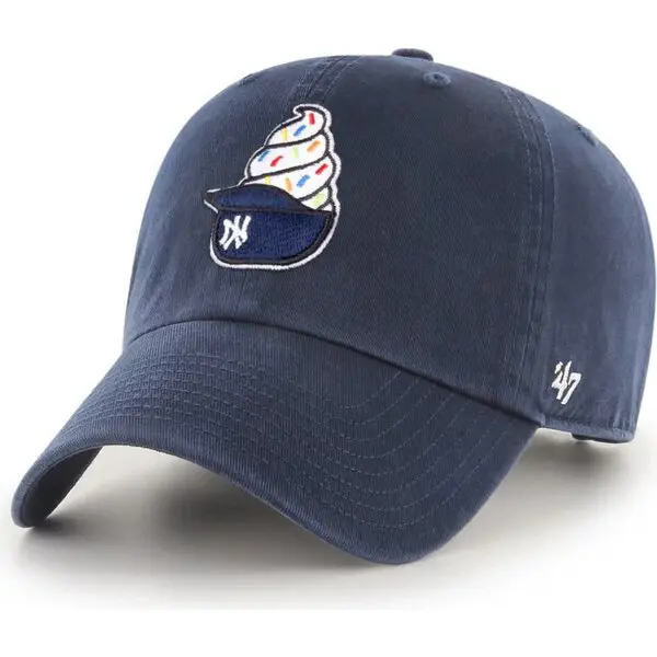 '47 New York Yankees Ice Cream Helmet Clean Up Adjustable Hat - Navy