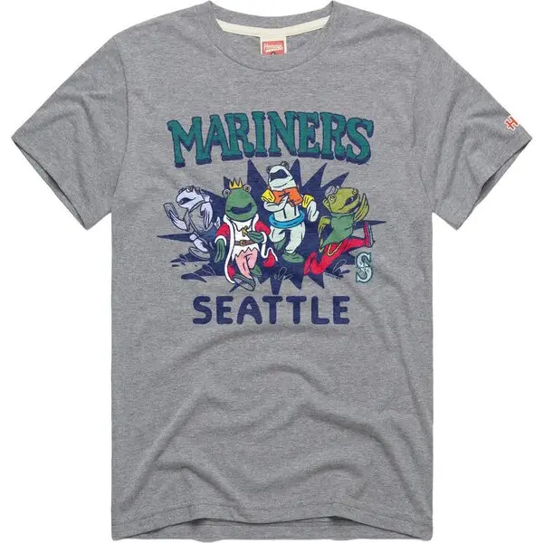HOMAGE Seattle Mariners Tri-blend Hyperlocal T-shirt - Gray